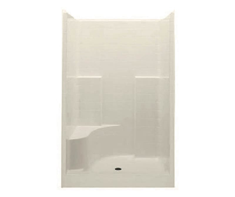 1603STC 60 x 35 AcrylX Alcove Right-Hand Seat One-Piece Shower in Bone ...