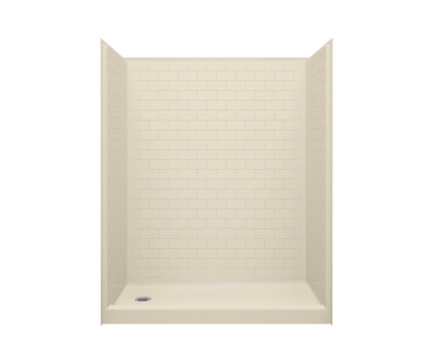 16030STTL/R AcrylX Alcove Left-Hand Drain One-Piece Shower in Bone ...