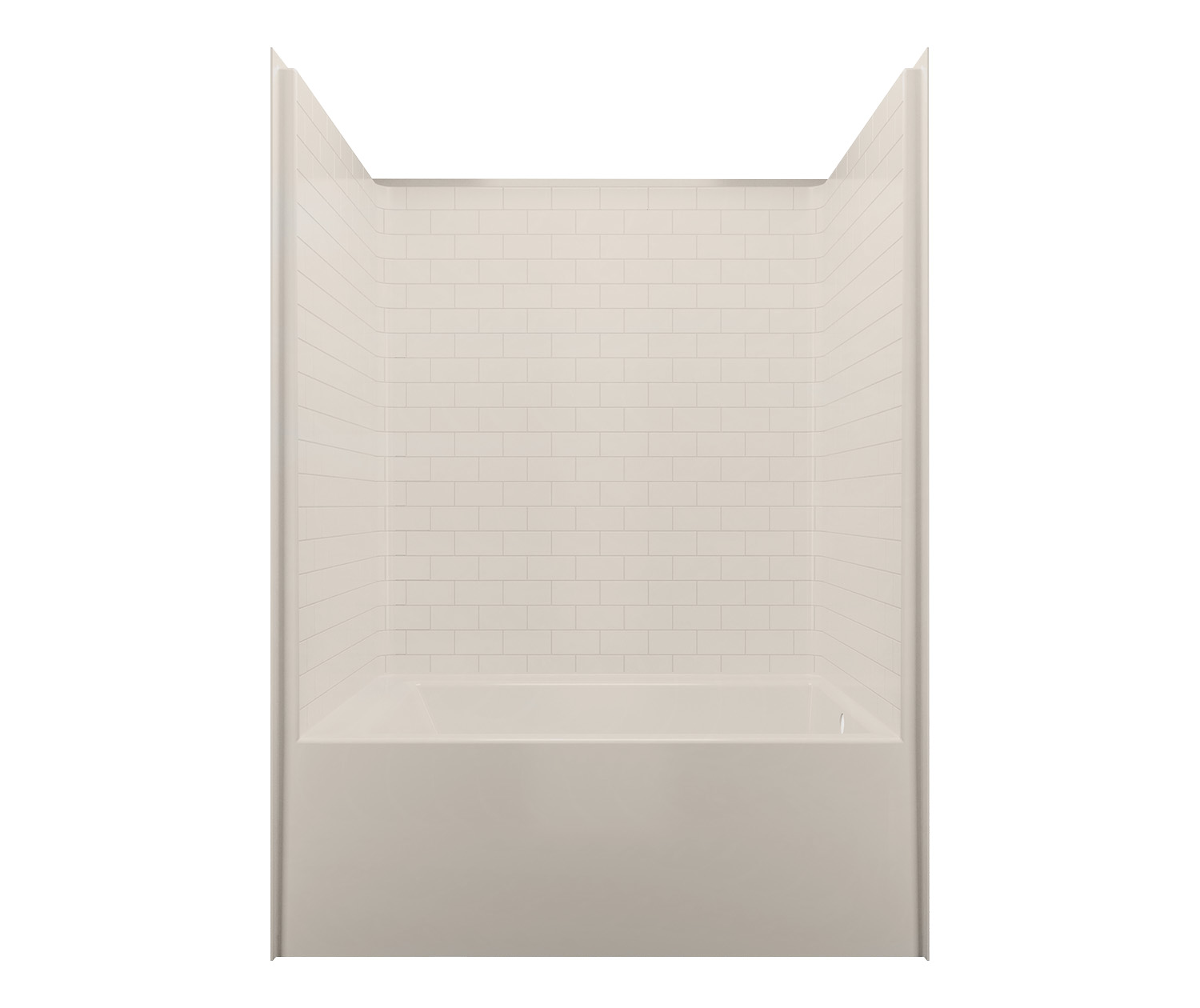 6042STTM AFR 60 x 42 AcrylX Alcove Left-Hand Drain One-Piece Tub Shower ...