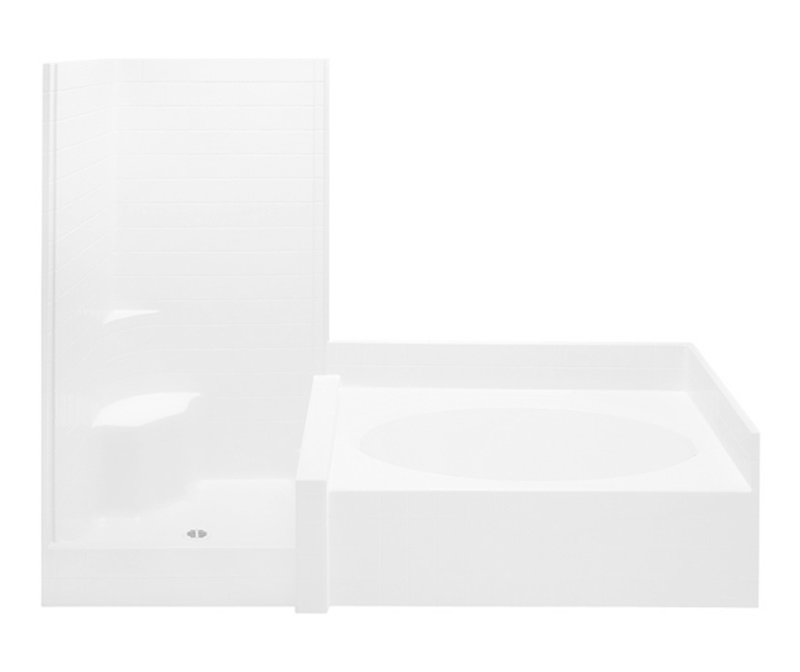 DARSEY 102STA 102 x 42 AcrylX Alcove Right-Hand Drain Whirlpool Tub ...