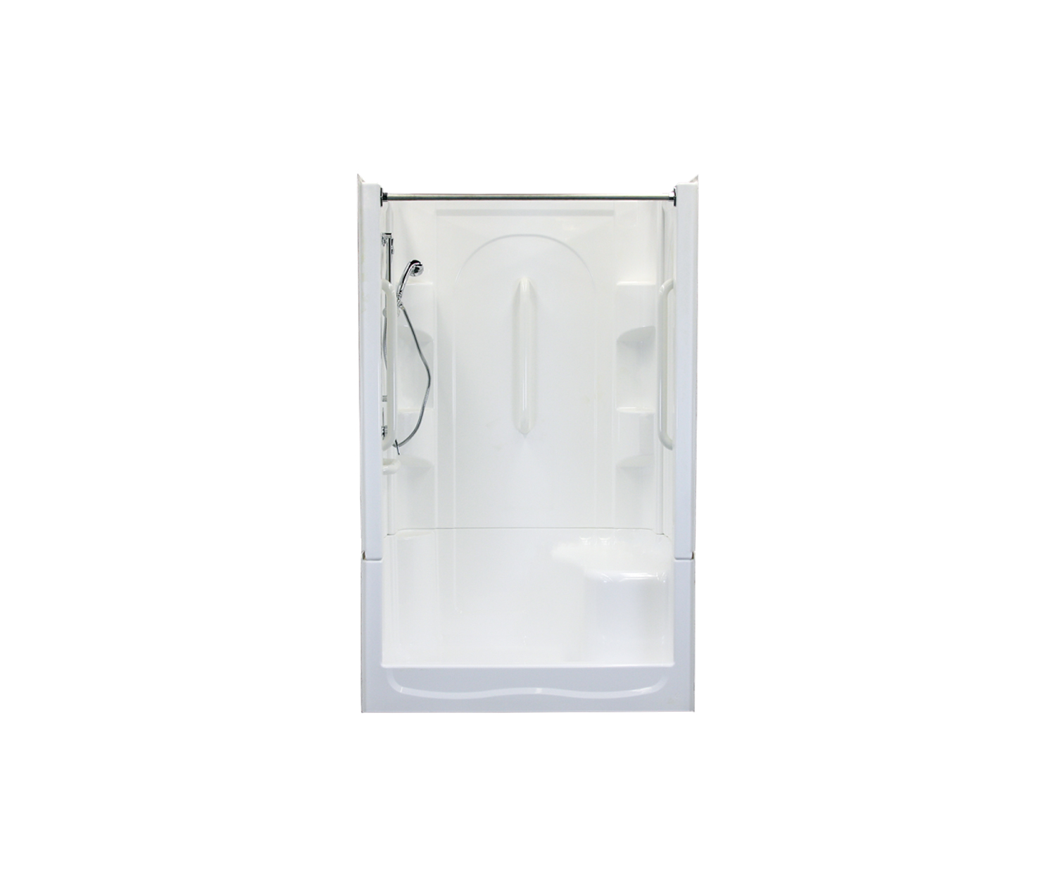 4MS30L/S or 4MS30R/S 48 x 36 AcrylX Four-Piece Alcove Center Drain ...