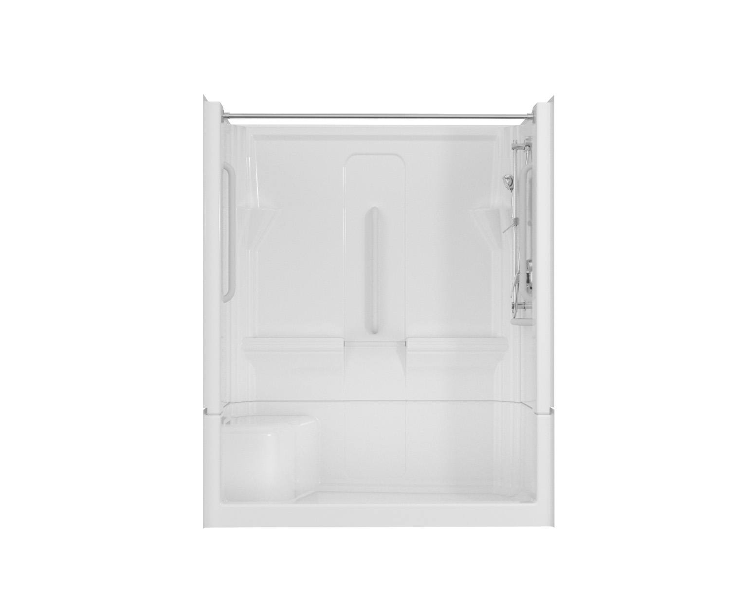 4MS40LT/S 60 x 30 AcrylX Four-Piece Alcove Left-Hand Drain Shower in ...