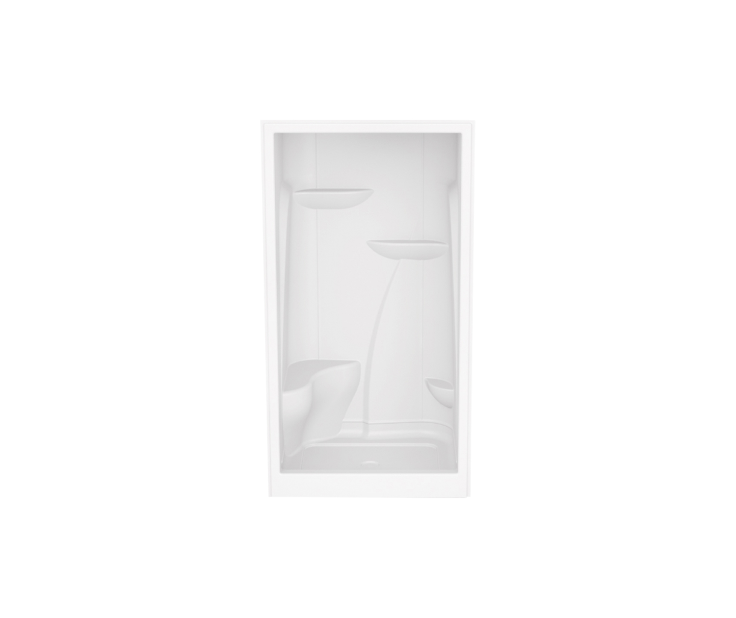 AR148L/S or AR148R/S 48 x 36 Acrylic One-Piece Alcove Center Drain ...