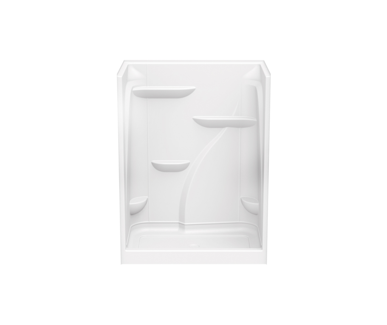 ARD1600 60 x 37.375 Acrylic One-Piece Alcove Center Drain Shower in ...