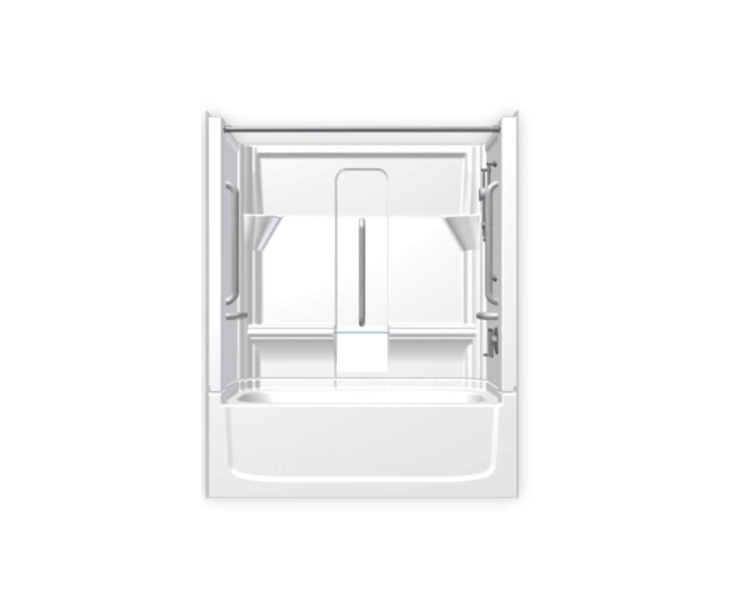 4MT40LT 60 x 30 AcrylX Four-Piece Alcove Left-Hand Drain Tub Shower in ...