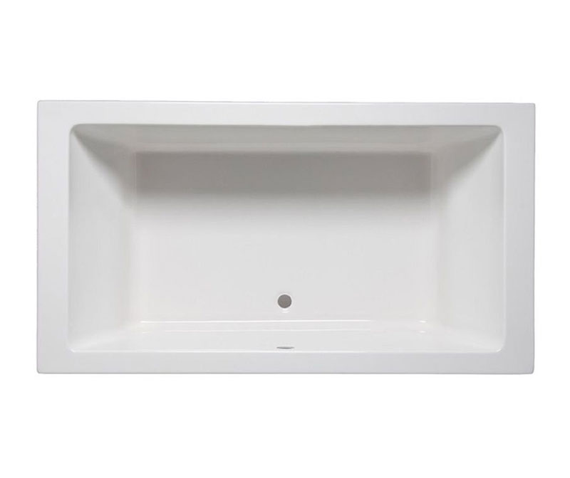 Farrell 5 72 x 42 Acrylic Drop-in Center Drain Air Bathtub in White ...