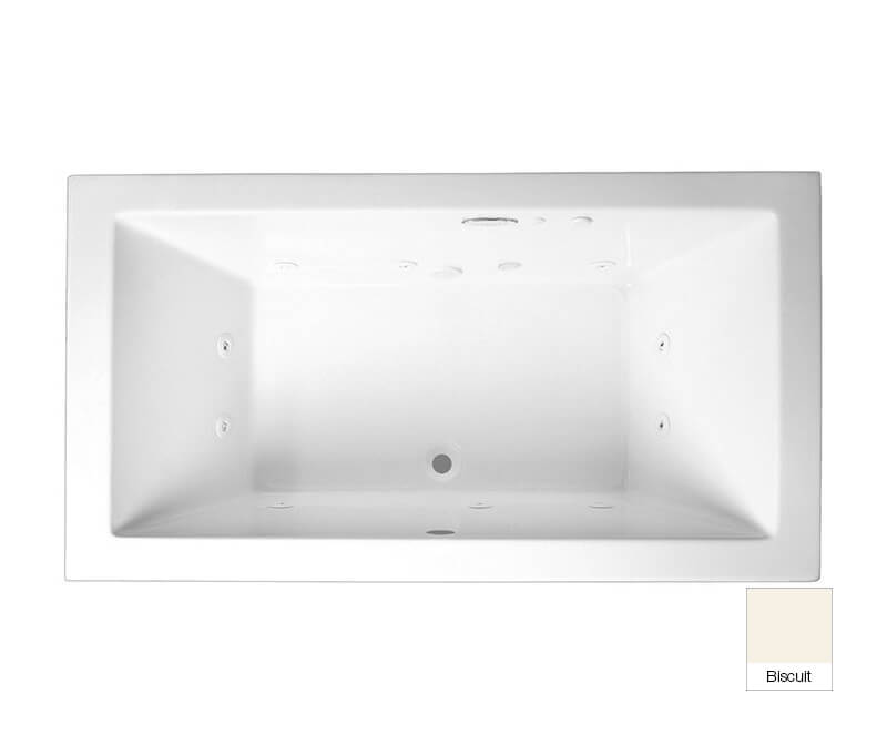Farrell 5 72 x 42 Acrylic Drop-in Center Drain Combined Whirlpool & Air ...