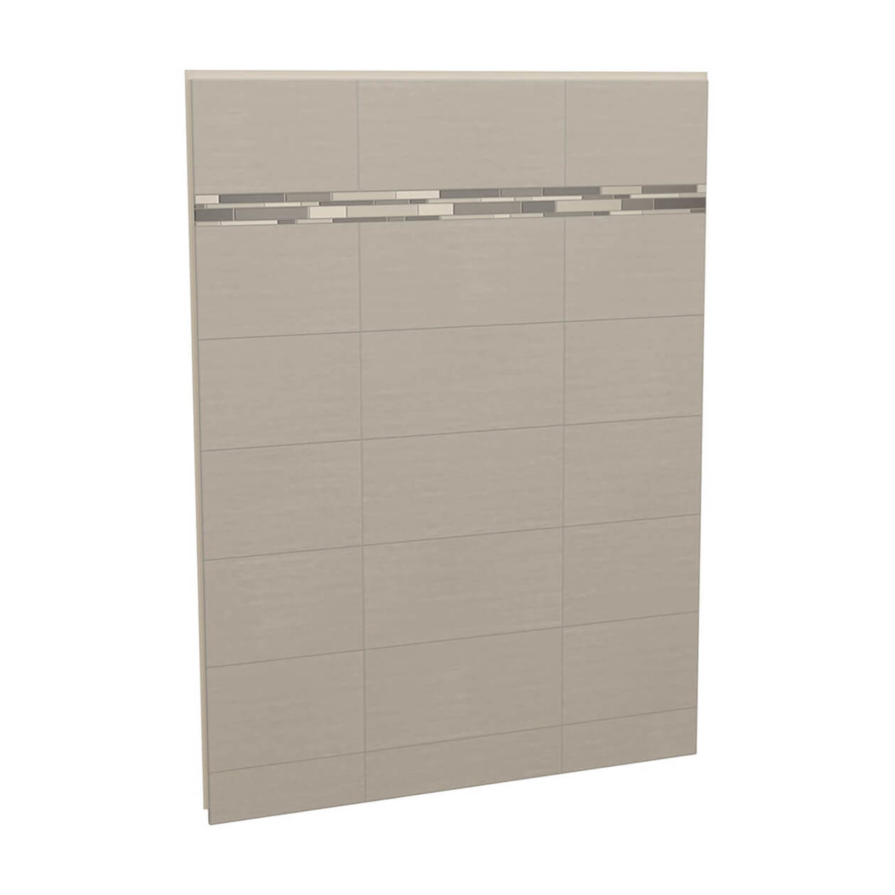 Utile 60 in. Composite Direct-to-Stud Back Wall in Origin Greige | Wall ...