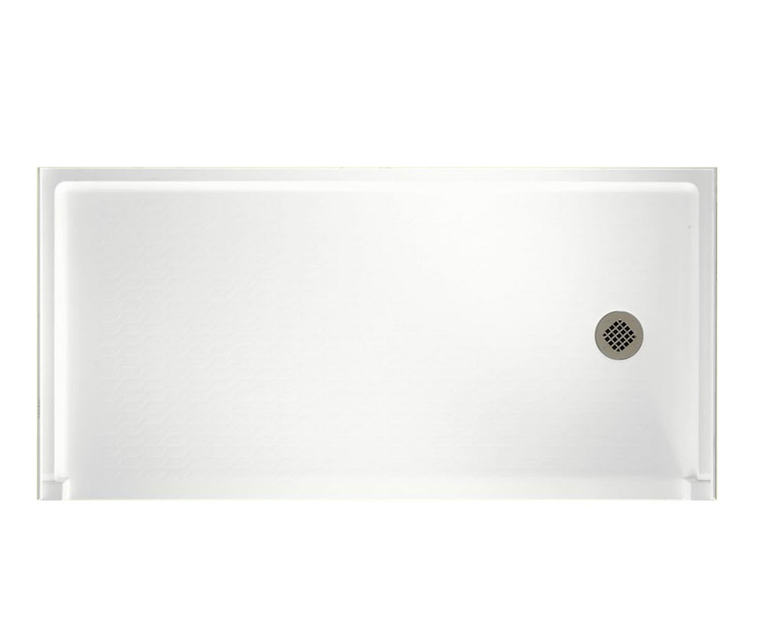 SBF-3060LM/RM 30 x 60 Swanstone Alcove Shower Pan with Left Hand Drain ...