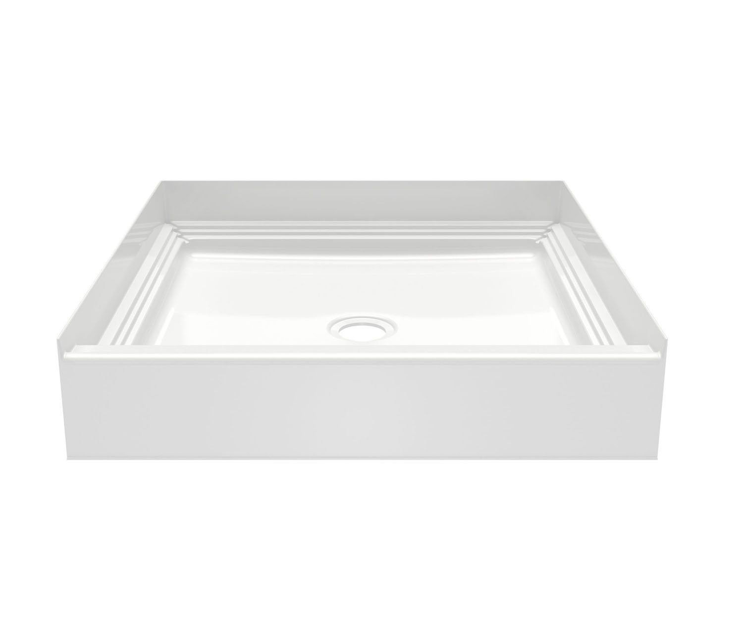 VP3636CPAN Veritek™ Pro Alcove Shower Pan with Center Drain in White ...