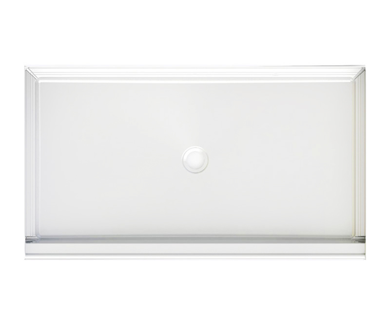 VP6034CPAN Veritek™ Pro Alcove Shower Pan with Center Drain in White ...