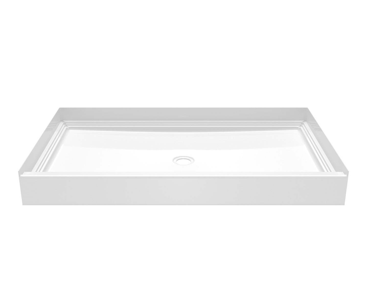 VP6034CPAN Veritek™ Pro Alcove Shower Pan with Center Drain in White ...