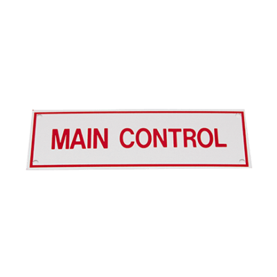 TYPE B MAIN CONTROL SIGN | Ameripipe Supply, Inc