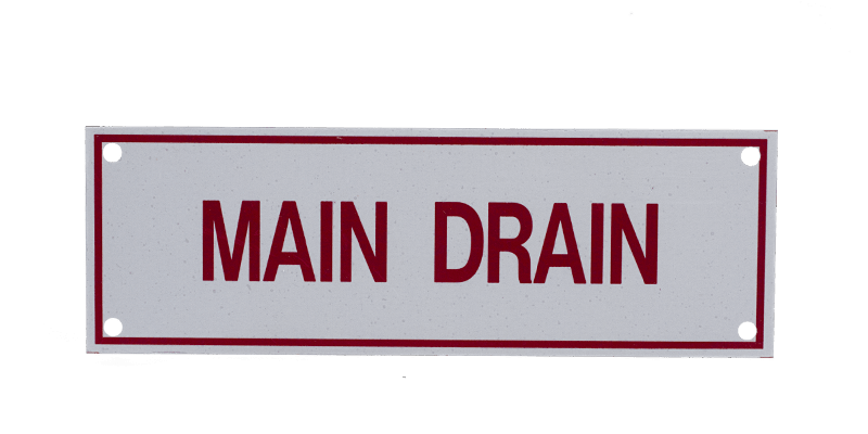 TYPE B MAIN DRN SIGN | Ameripipe Supply, Inc