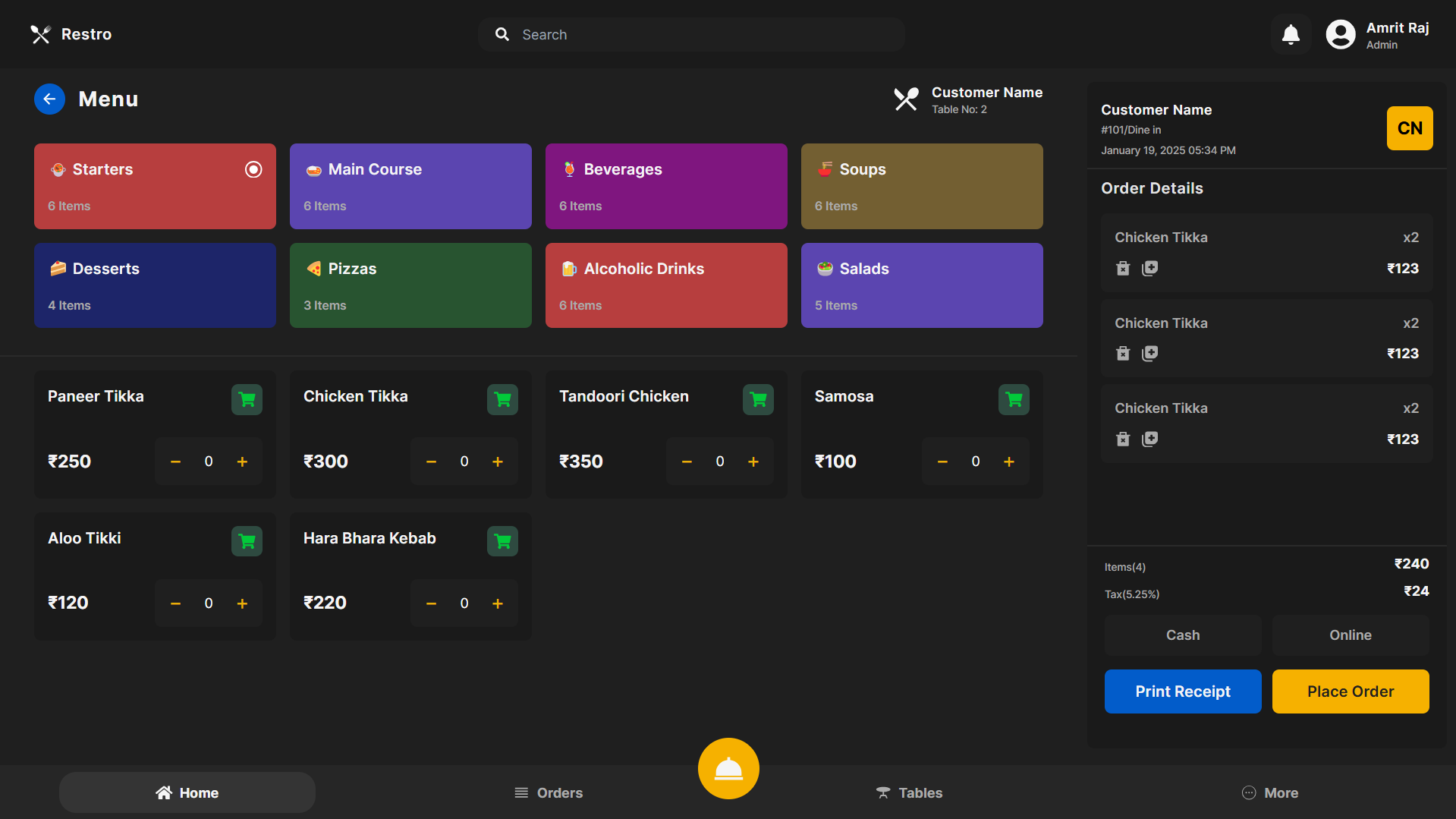 GitHub - amritmaurya1504/Restaurant_POS_System: A full-featured Restaurant POS System built ...