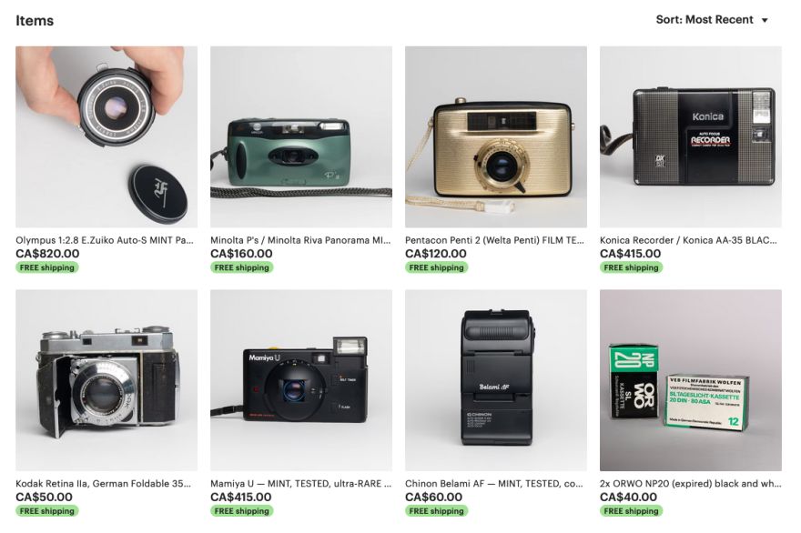 New & rare film cameras — now available at the shop!
