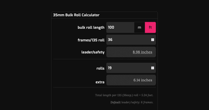 Bulk Roll Calculator