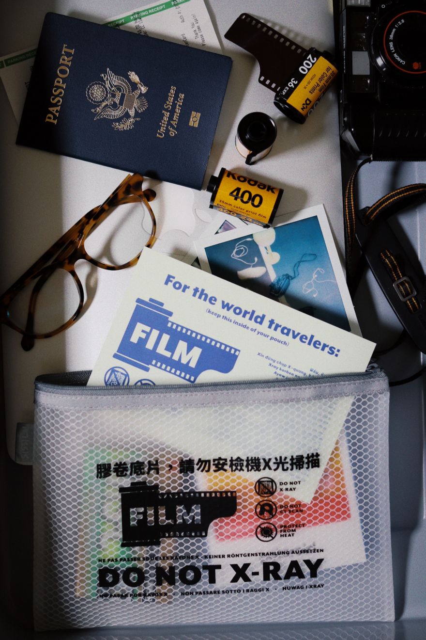Flying with film? DO NOT X-RAY — a new travel pouch by Sissi Lu may help.