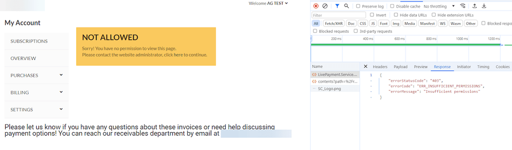 Anchor Group | SuiteCommerce "Not Allowed" Checkout Error | Troubleshooting