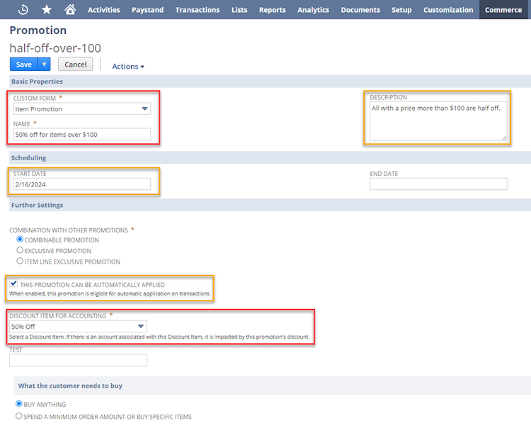How To Create a Discount Item Promotion in NetSuite