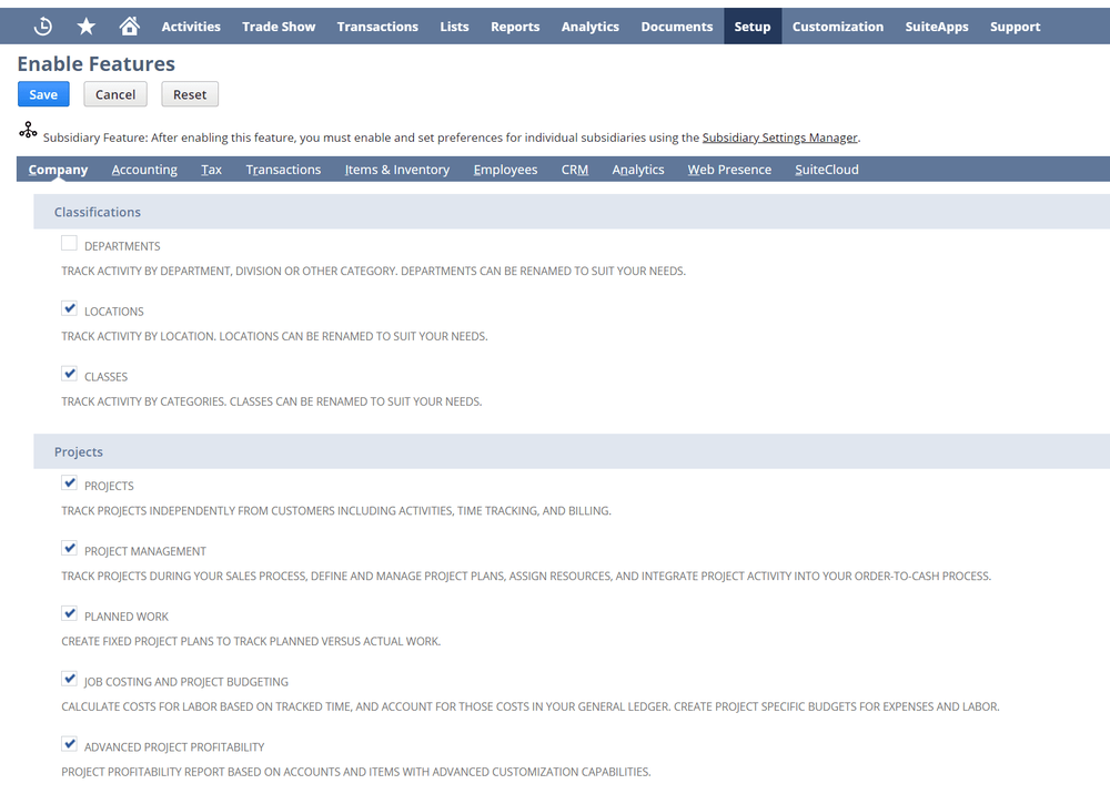 Enabling Features in NetSuite | Training