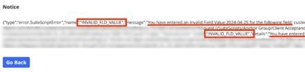 Invalid Field Value for Date Fields | NetSuite SuiteScript