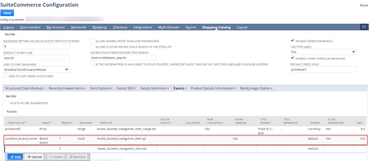 Anchor Group | SuiteCommerce Facet Fields Setup | NetSuite Tutorial