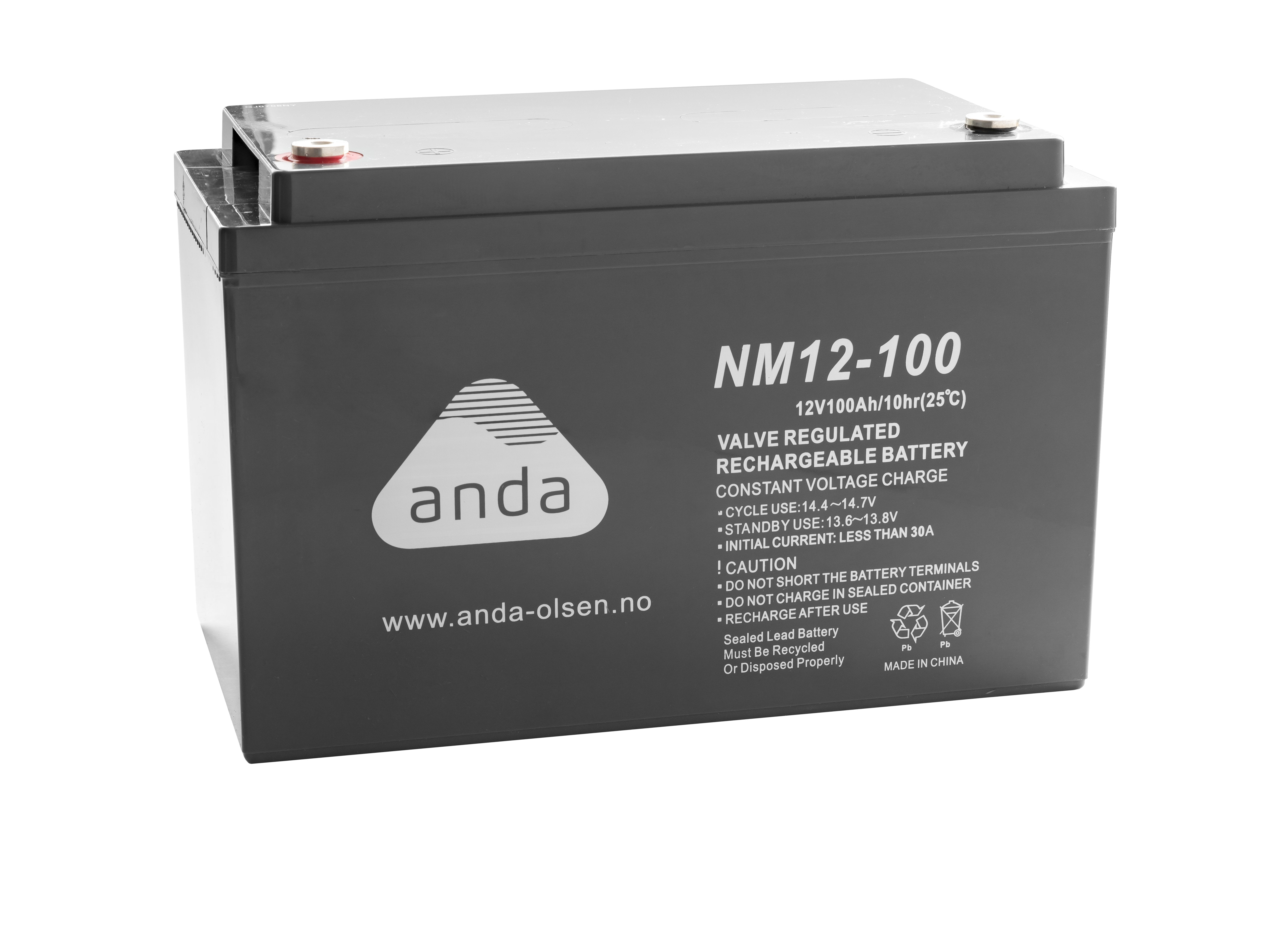 Anda AGM Batteri NM | 12v 100Ah T13
