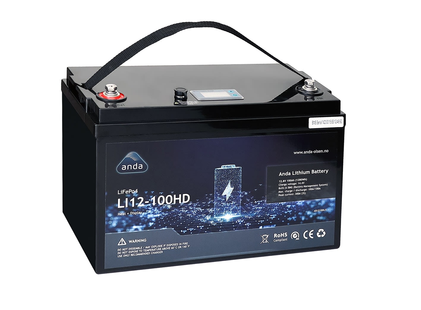 Anda Lithium Batteri | Heatfoil Display 12V 100Ah