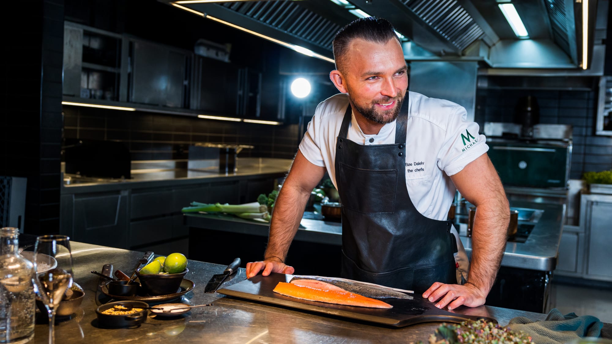 Freshly baked Andfjord Salmon with fennel and dill mayonnaise