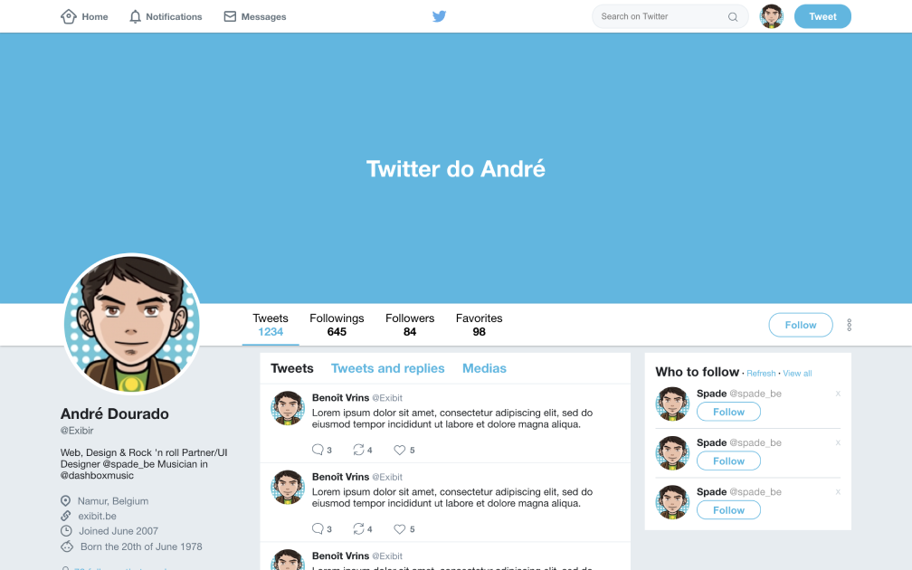 GitHub - andre-dourado/twitter-layout: Twitter layout using html and css