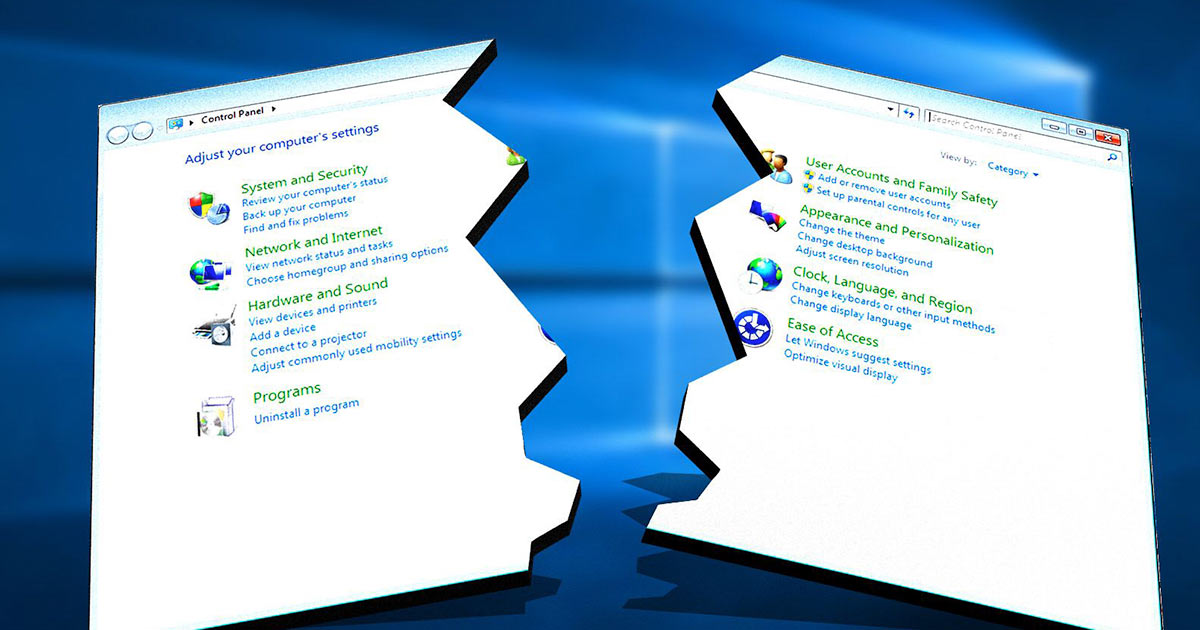 Microsoft සමාගම විසින් Control Panel එකට තිත තියයි