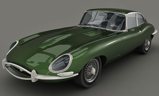 Jaguar E-Type 3d model