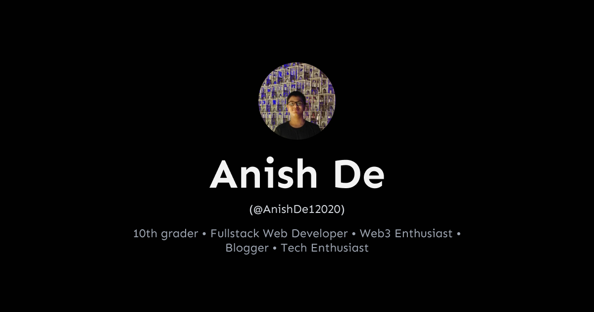 Anish De | Fullstack Developer