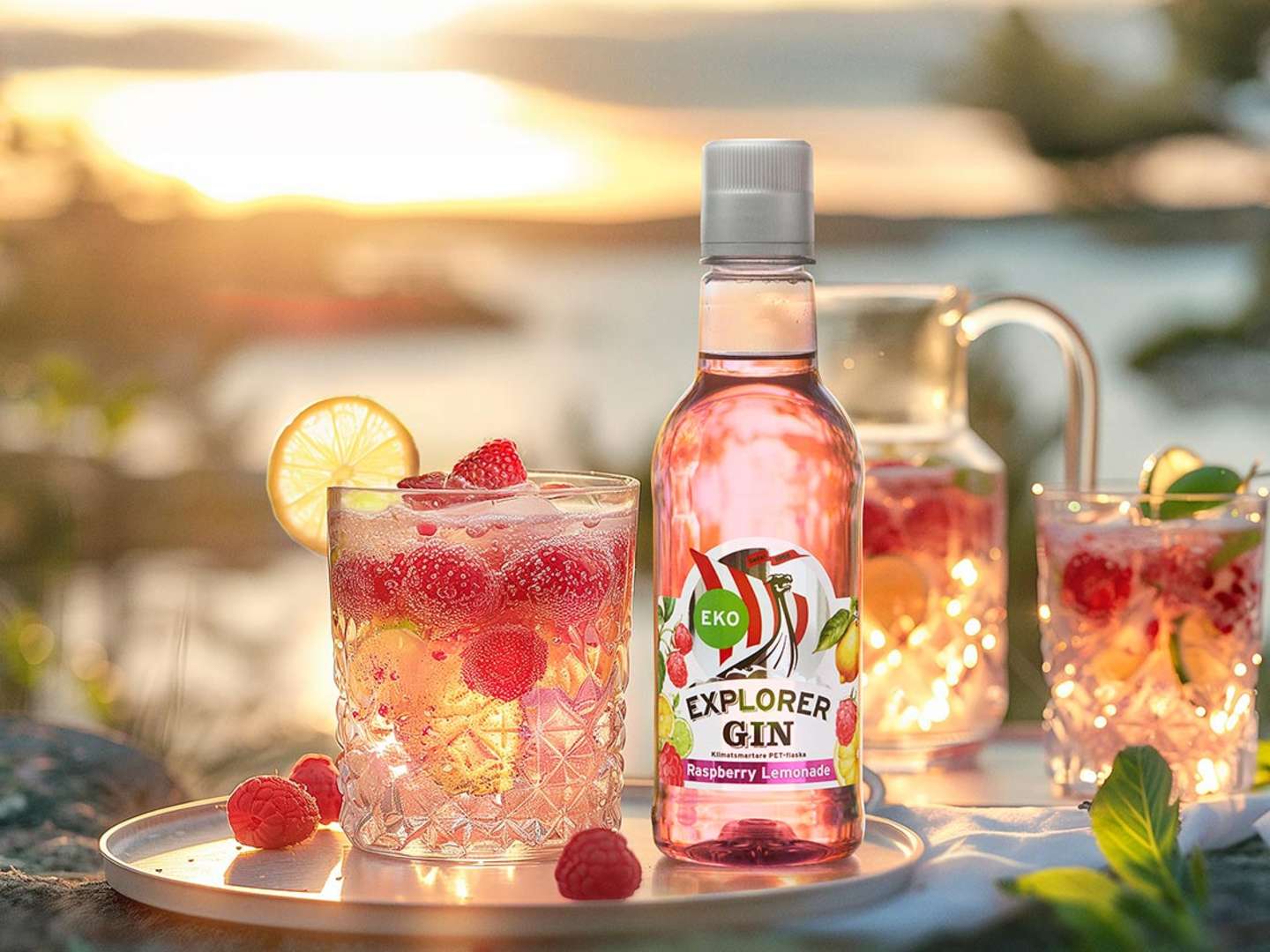 Explorer Gin Raspberry Lemonade till drinkar | folk o folk