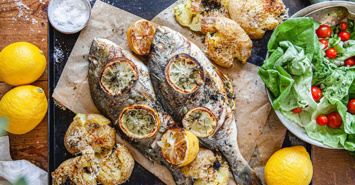 Grillad fisk med potatis och kaprisdressing | folk o folk