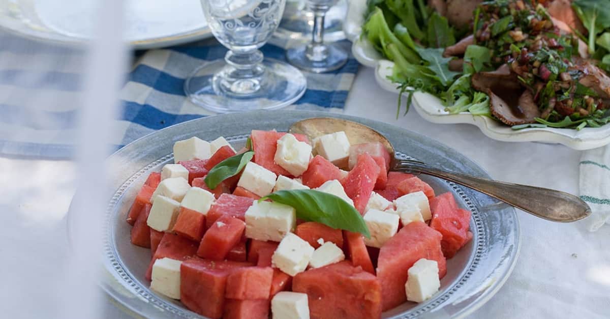 Melonsallad med fetaost till midsommarbuffén | folk o folk