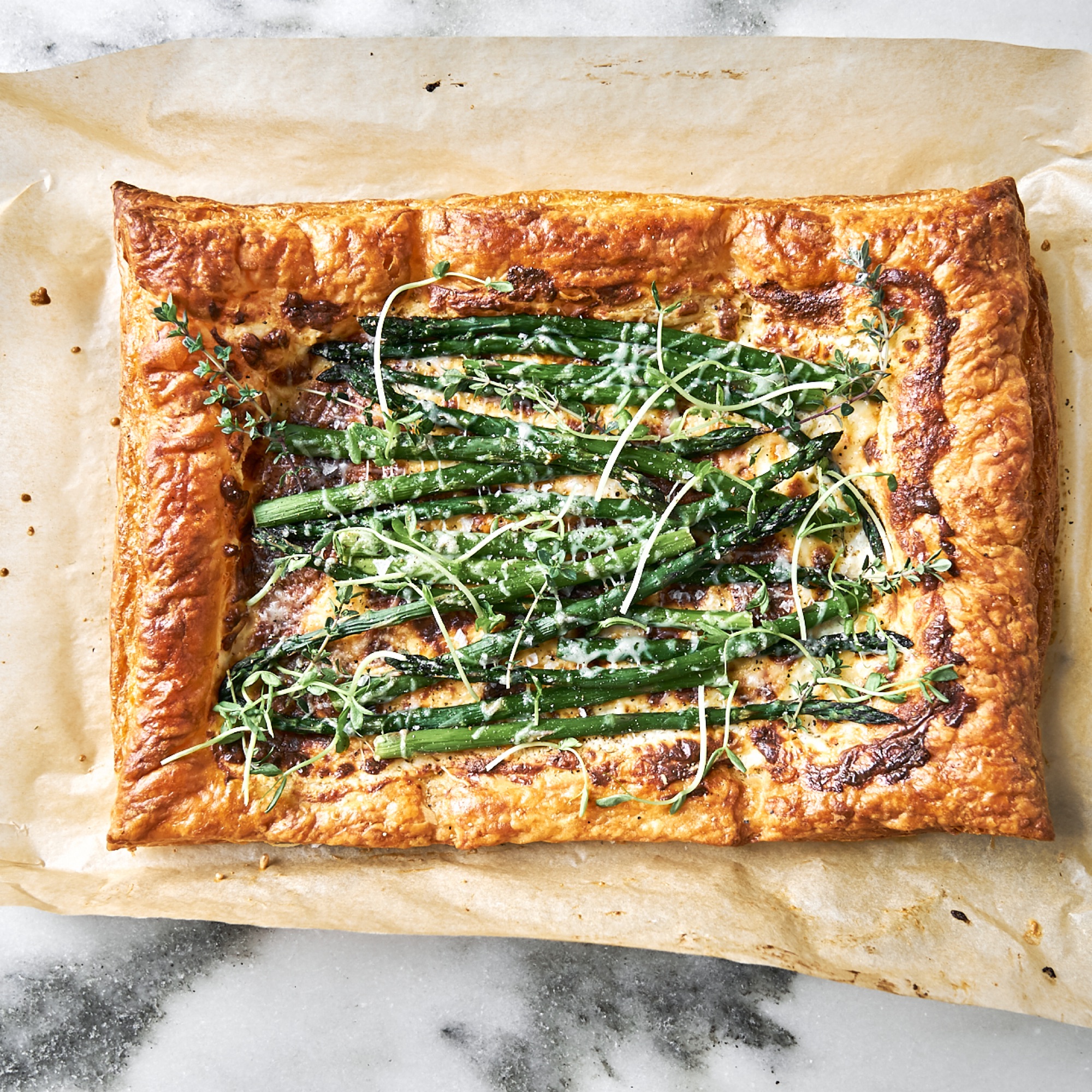 Asparagus Puff Pastry Tart | Combi Steam Oven Recipes