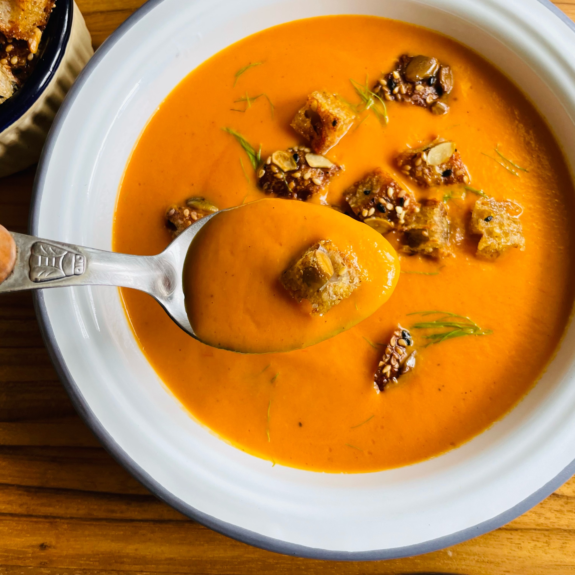 Roasted Tomato and Vegetable Soup with Air-Fried Croutons | Combi Steam ...