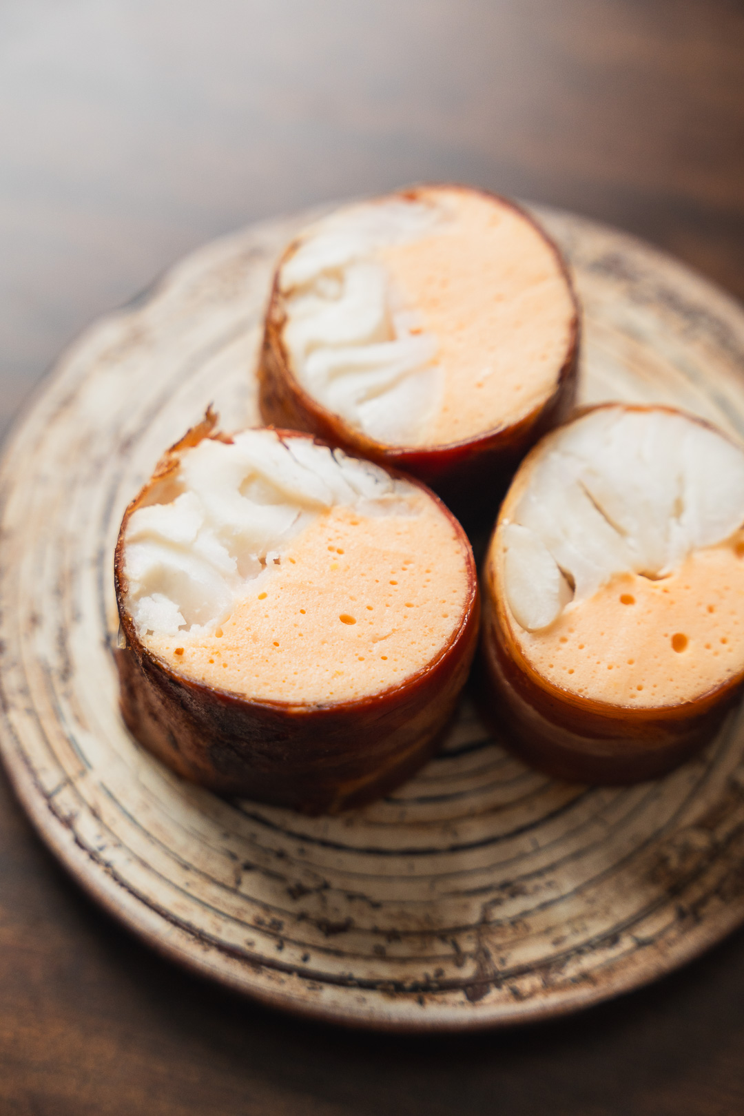 Steamed Speck-Wrapped Cod and Spot Prawn Mousse Roulade | Combi Steam ...