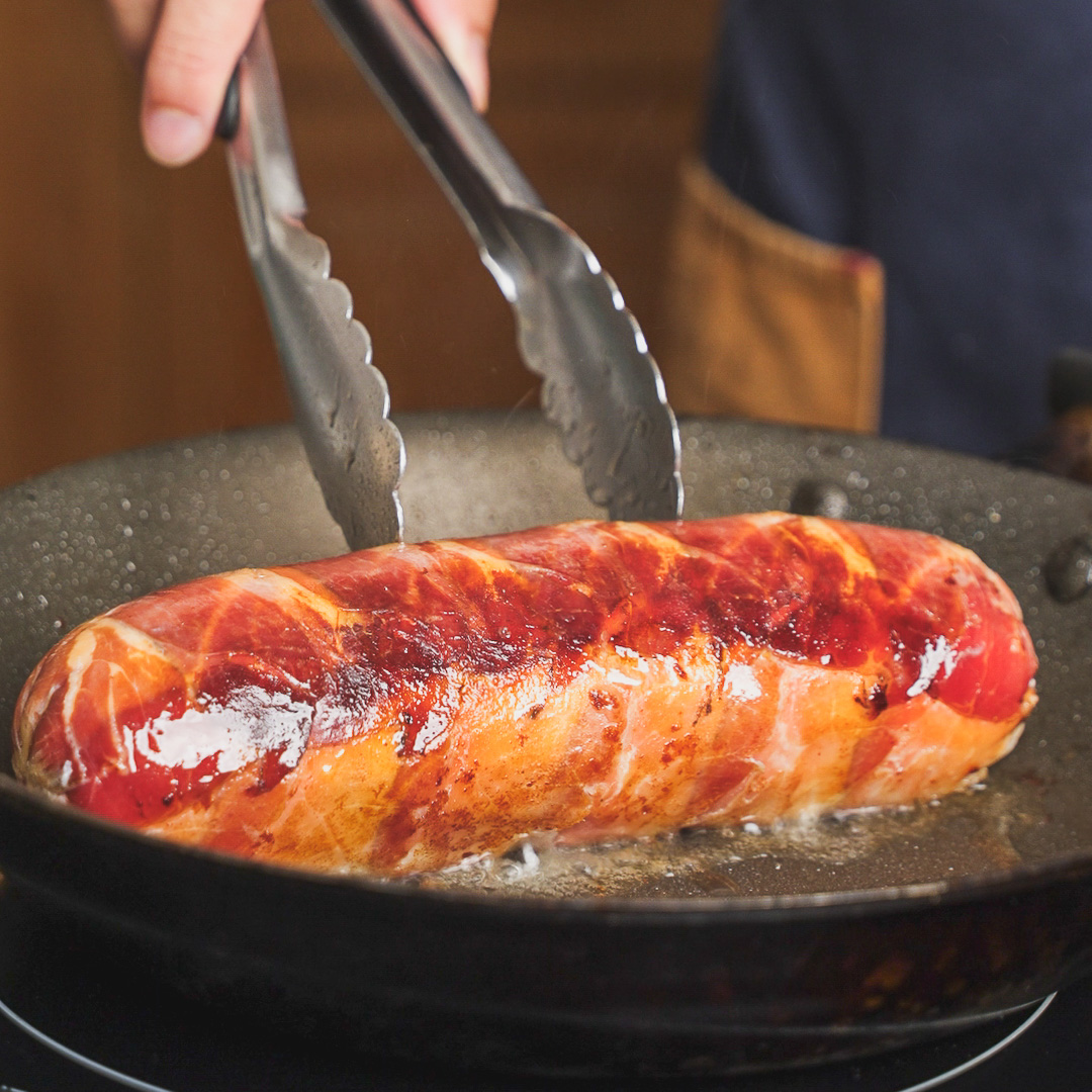 Steamed Speck-Wrapped Cod and Spot Prawn Mousse Roulade | Combi Steam ...