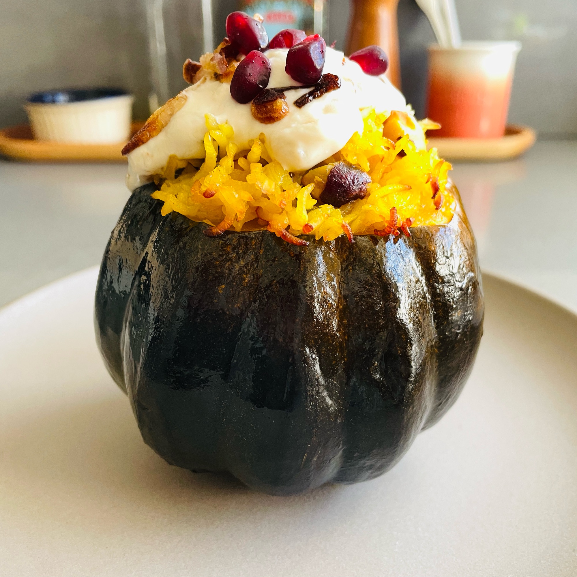 Steam-Roasted Acorn Squash Stuffed with Saffron Rice | Combi Steam Oven ...