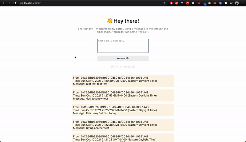 GitHub - antdke/my-wave-portal: A web3 project -- People come to my site and can wave at me ...