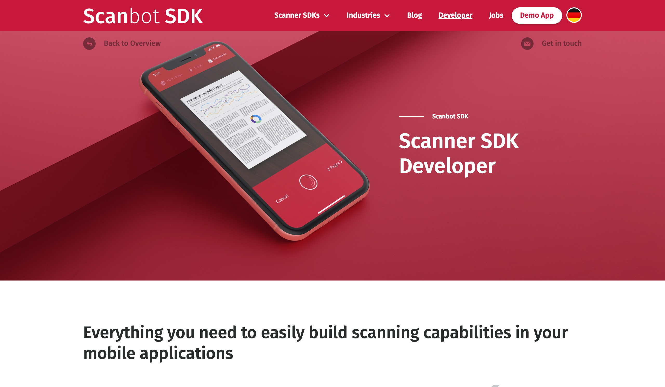 Scanbot Api Developer Docs Apis Sdks And Auth Api Tracker