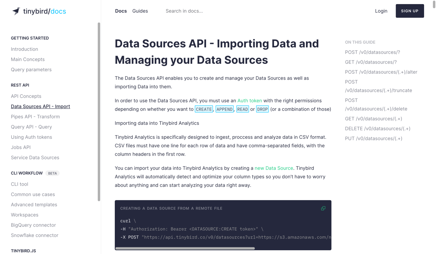Tinybird | API Stack