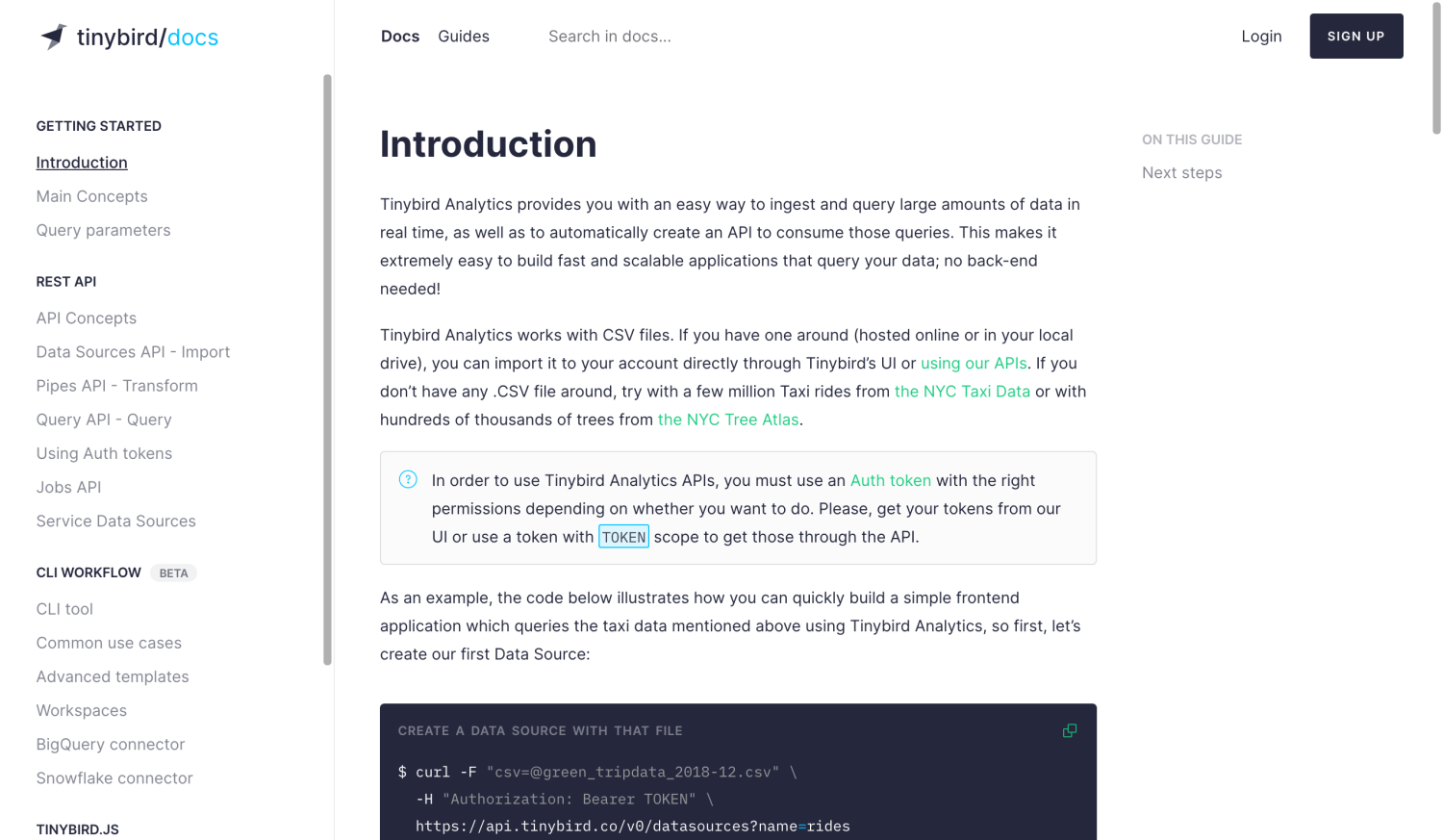Tinybird | API Stack