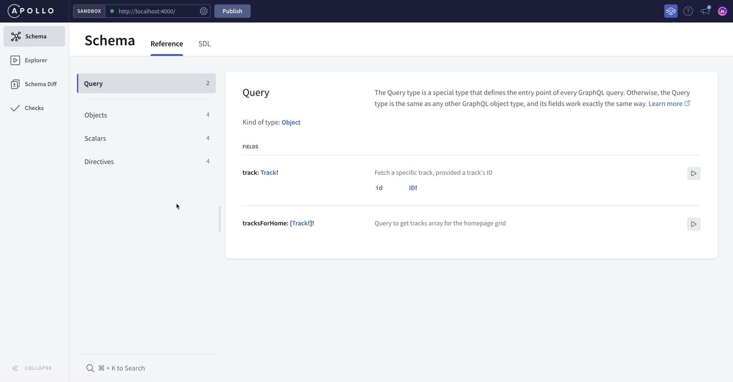 Query building in Apollo Sandbox - GraphQL Tutorials Query building in Apollo Sandbox - GraphQL Tutorials