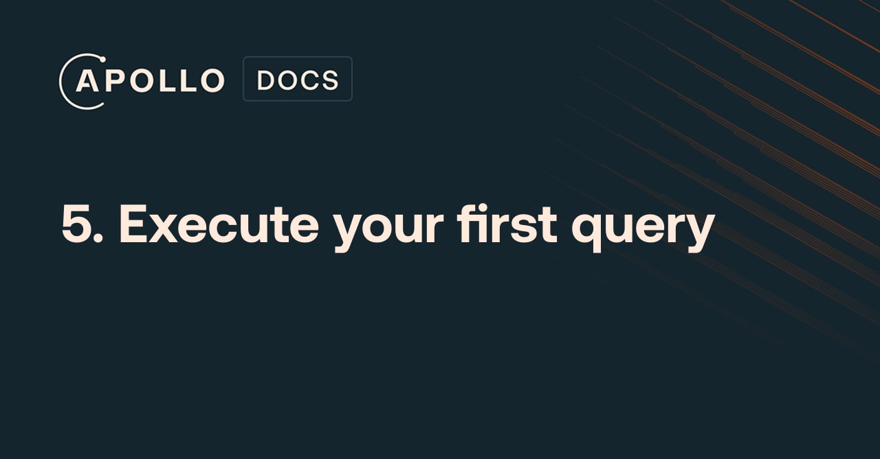 5. Execute your first query - Apollo GraphQL Docs