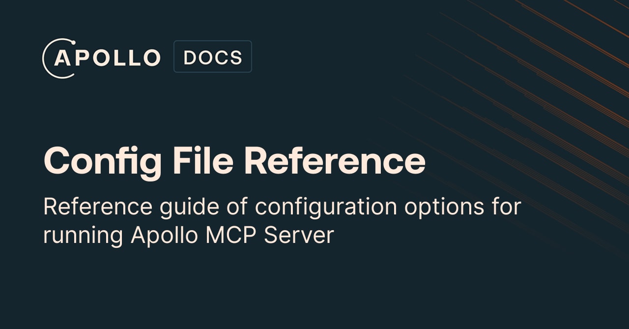 Config File Reference - Apollo GraphQL Docs