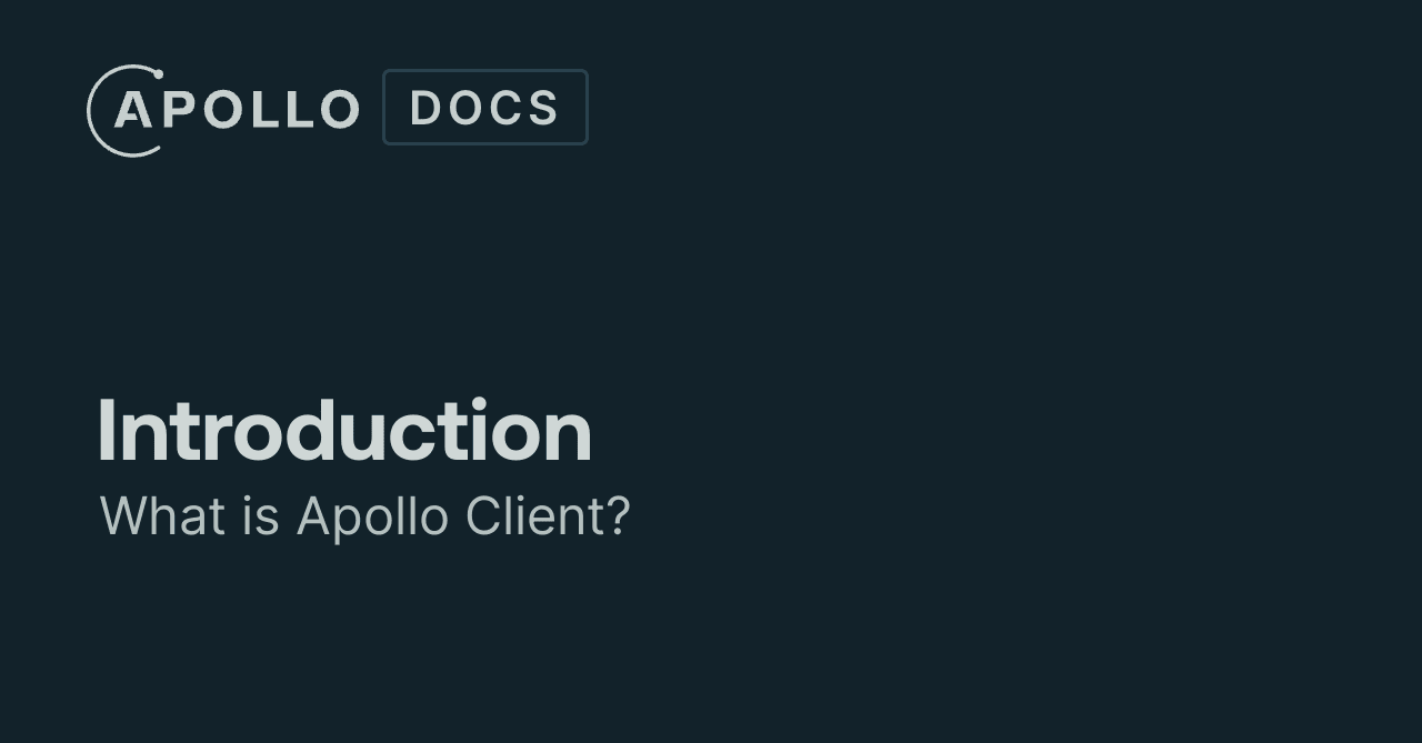 Introduction - Apollo GraphQL Docs